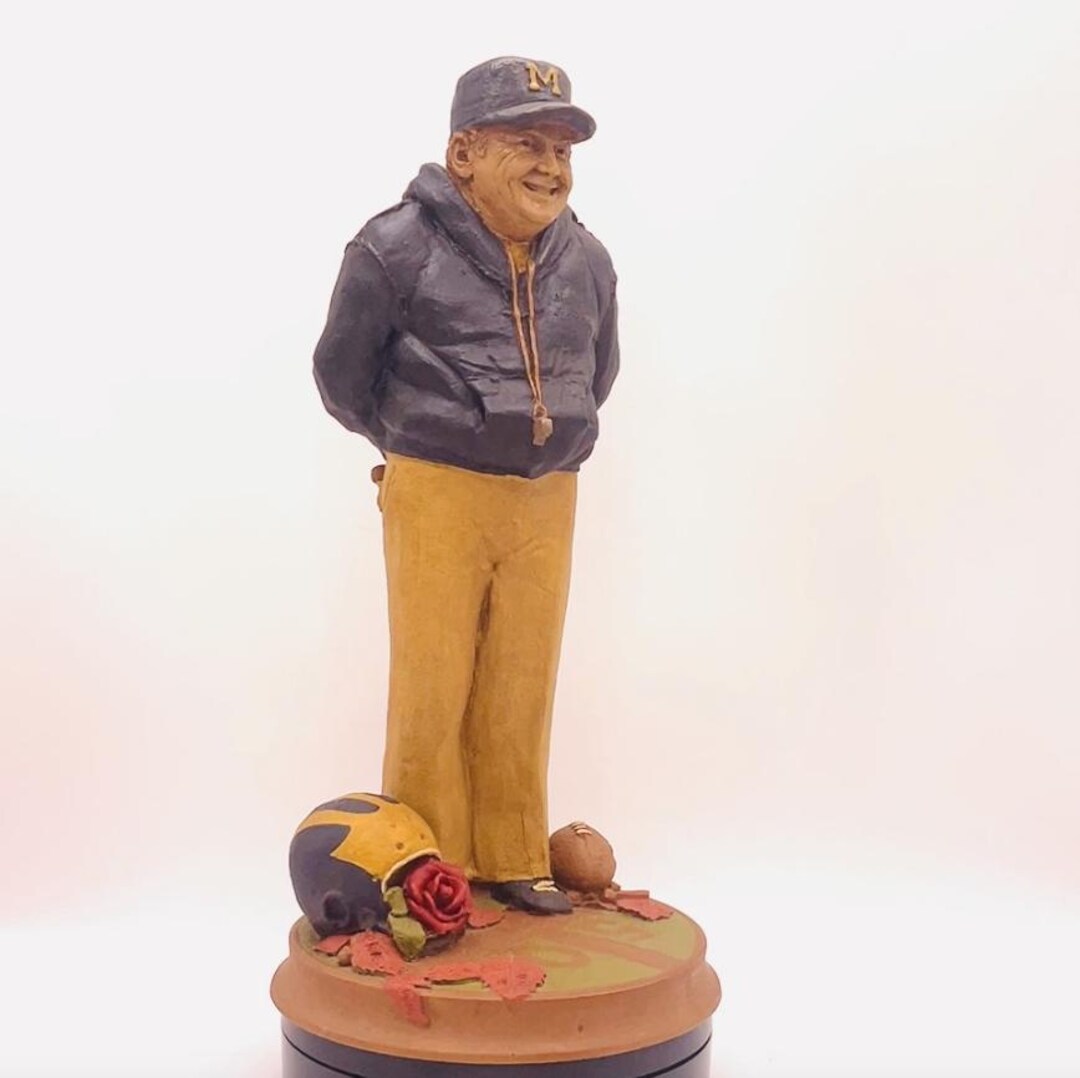 Bo Schembechler, Ink Signed by Artist by Tom Clark, in Excellent ...