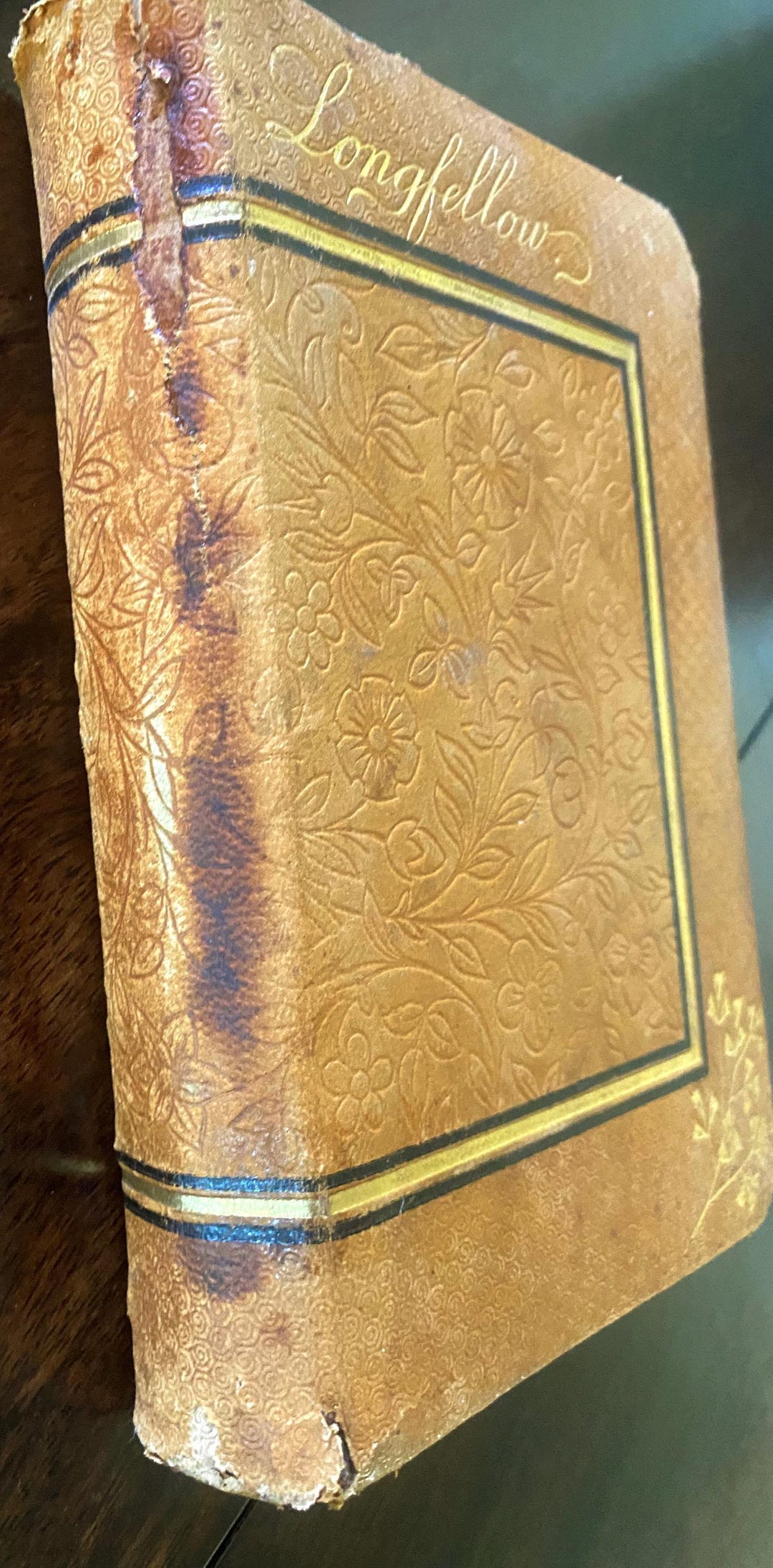 Antique, Leather Poetry Book. Book of Longfellow's Poems From 1800s ...