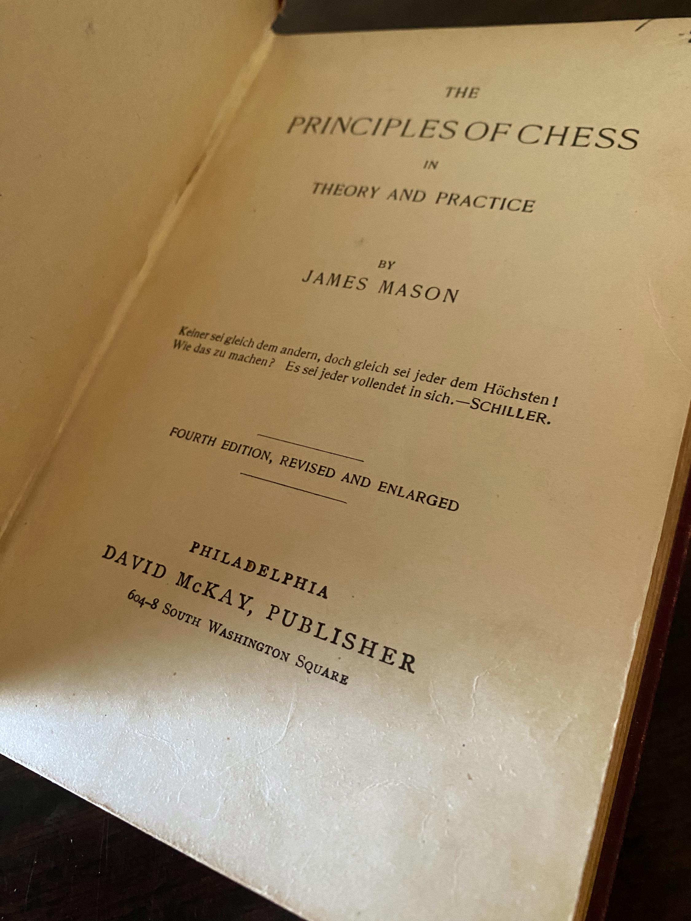 Antique Chess Book, 1920s, Hardcover Book of Chess Strategies, James ...