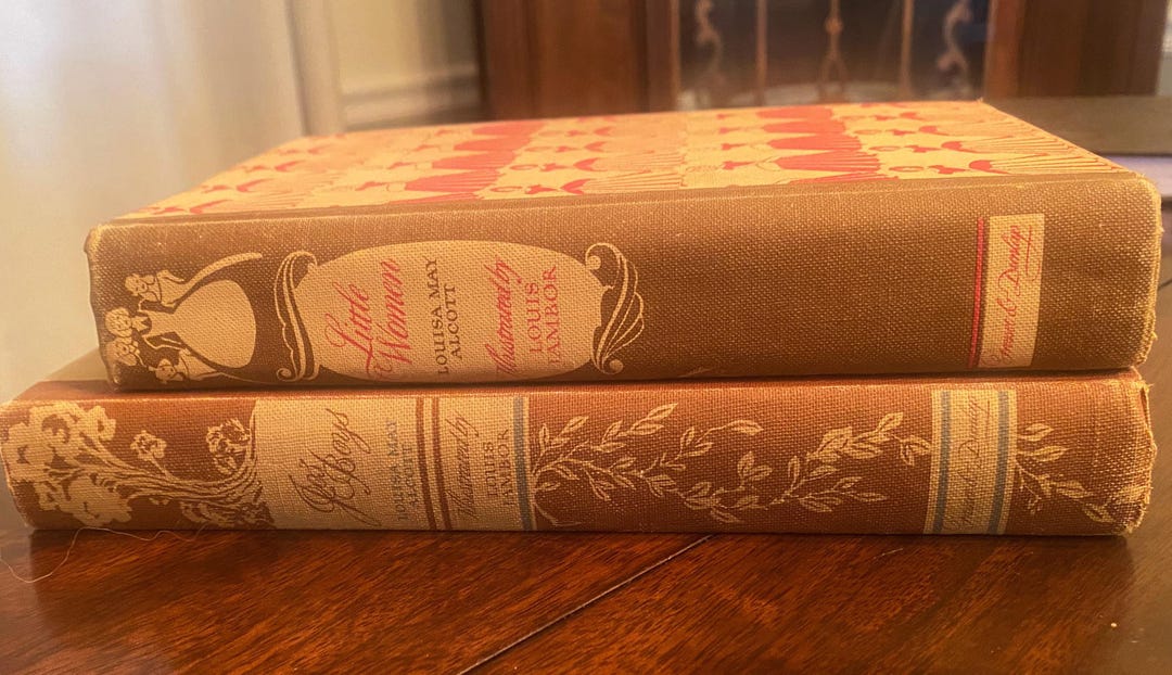 Illustrated Little Women Jo's Boys Book Set, 1940s, Colored Pictures ...