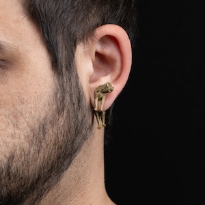 Hand-painted Hyena Earrings | 3D Printed | Animal Jewelry - Etsy
