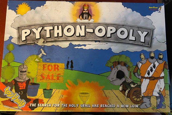 Python-opoly Board Game Based on Monty Python and Monopoly | Etsy Python-opoly Board Game Based on Monty Python and Monopoly | Etsy