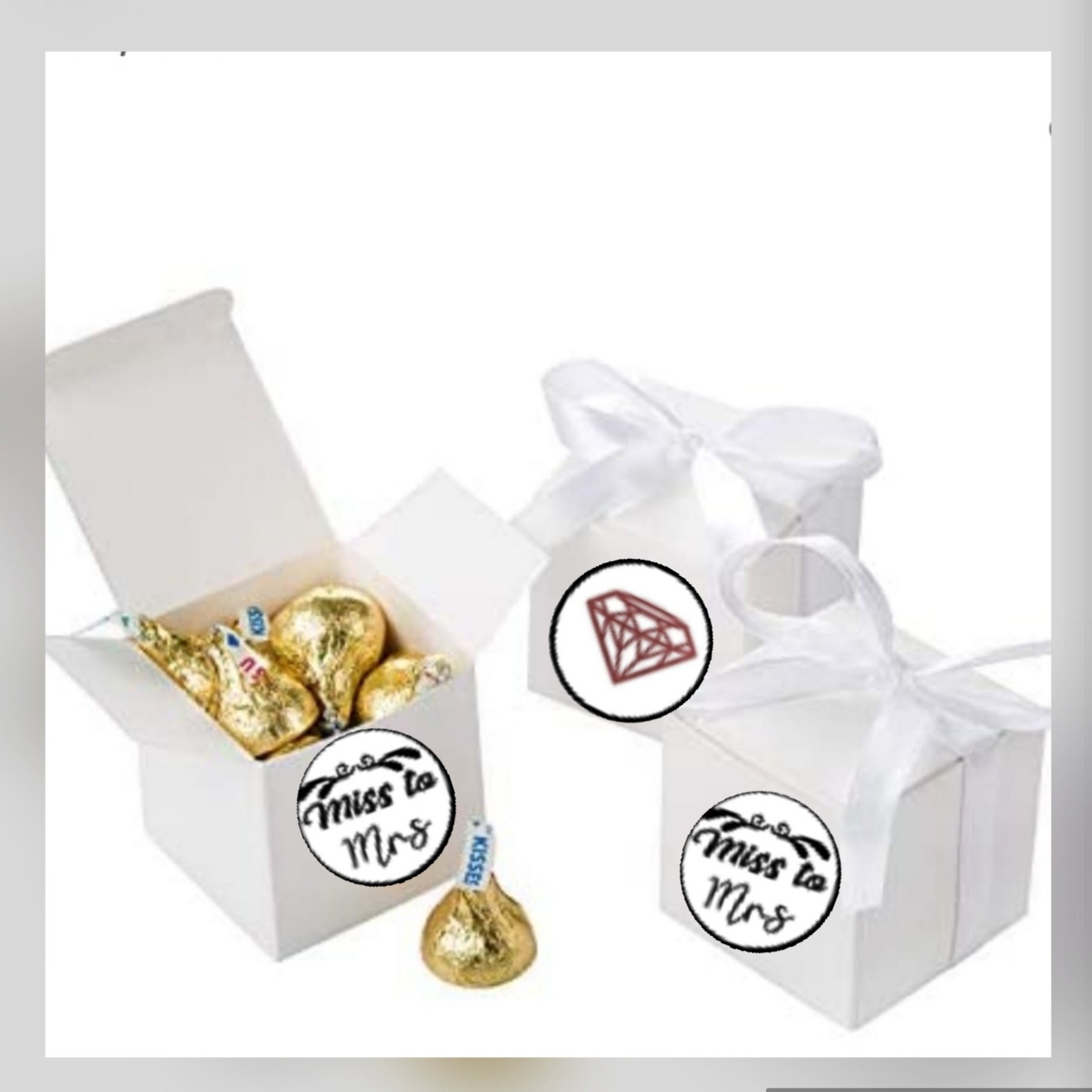 1.5" Miss to Mrs. Sticker Wedding Bridal Shower Engagement Party Favors ...