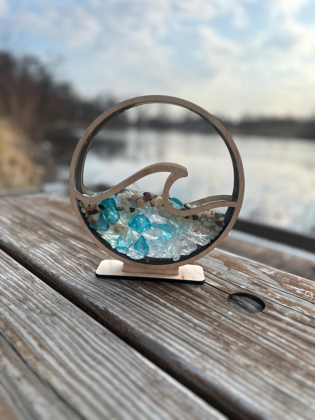 Sea Glass Display Box | Sea Glass Display Case | Shell Display | Rock ...