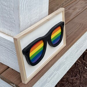Pride Wall Art, 3D Rainbow Glasses, Pride Art - Etsy