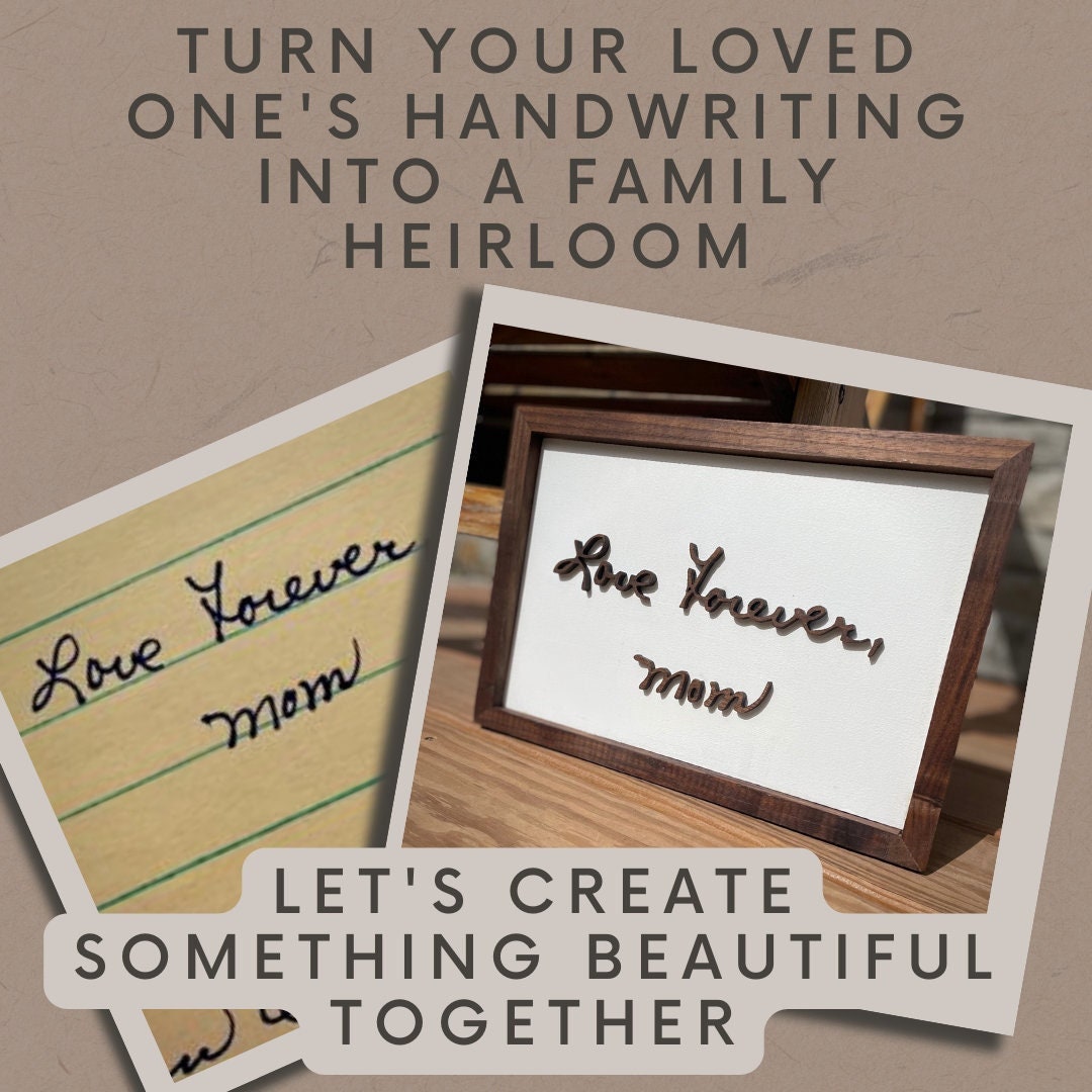 Handwriting Recreation Custom Handwriting Gift Turn Your - Etsy
