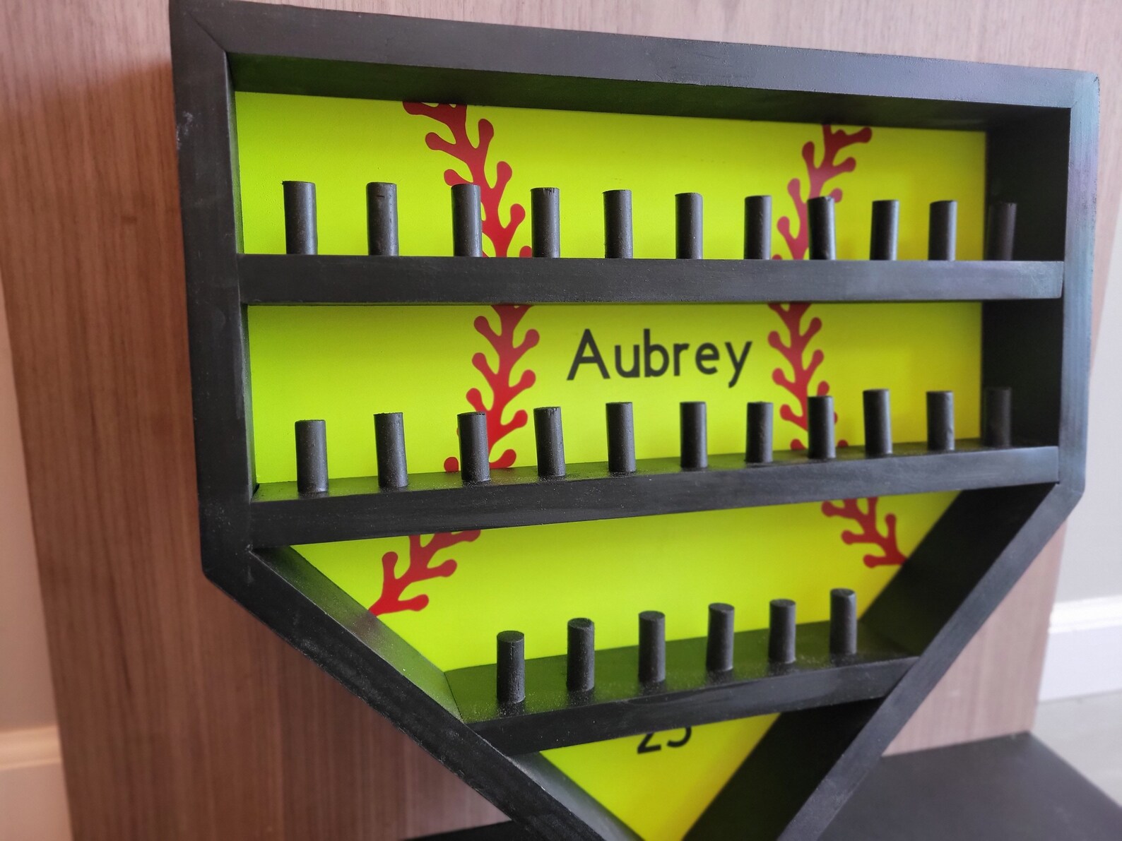 Custom Softball Ring Homeplate Display Case Custom Baseball - Etsy