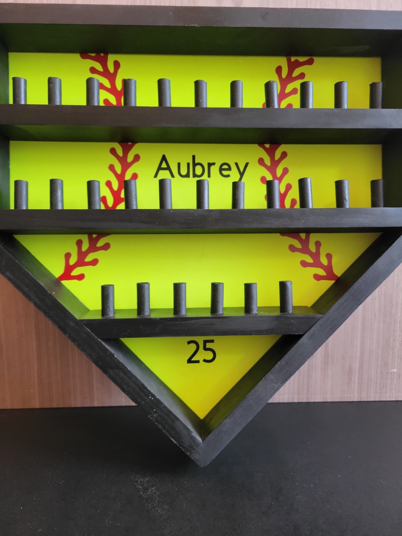 Custom Softball Ring Homeplate Display Case Custom Baseball - Etsy