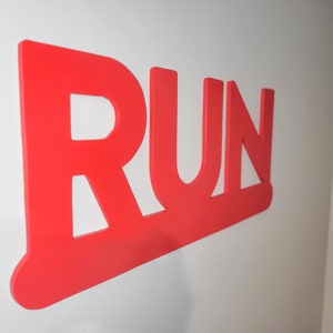 Home Gym Wall Decor Run Sign, Gift for Runner, Workout Room Decor - Etsy