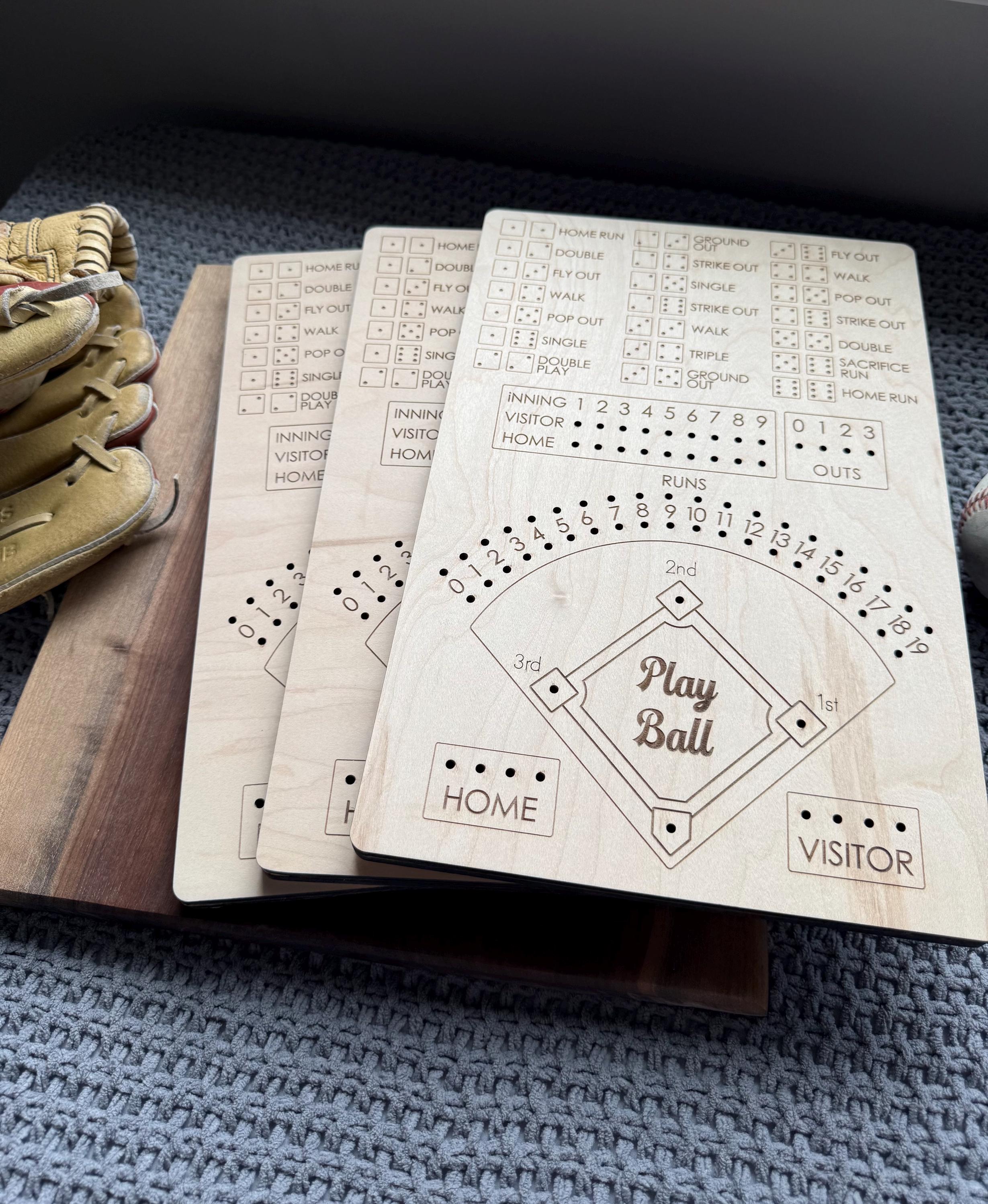 Baseball Dice Game, Wooden Baseball Game, Father's Day Gift, Gift for ...
