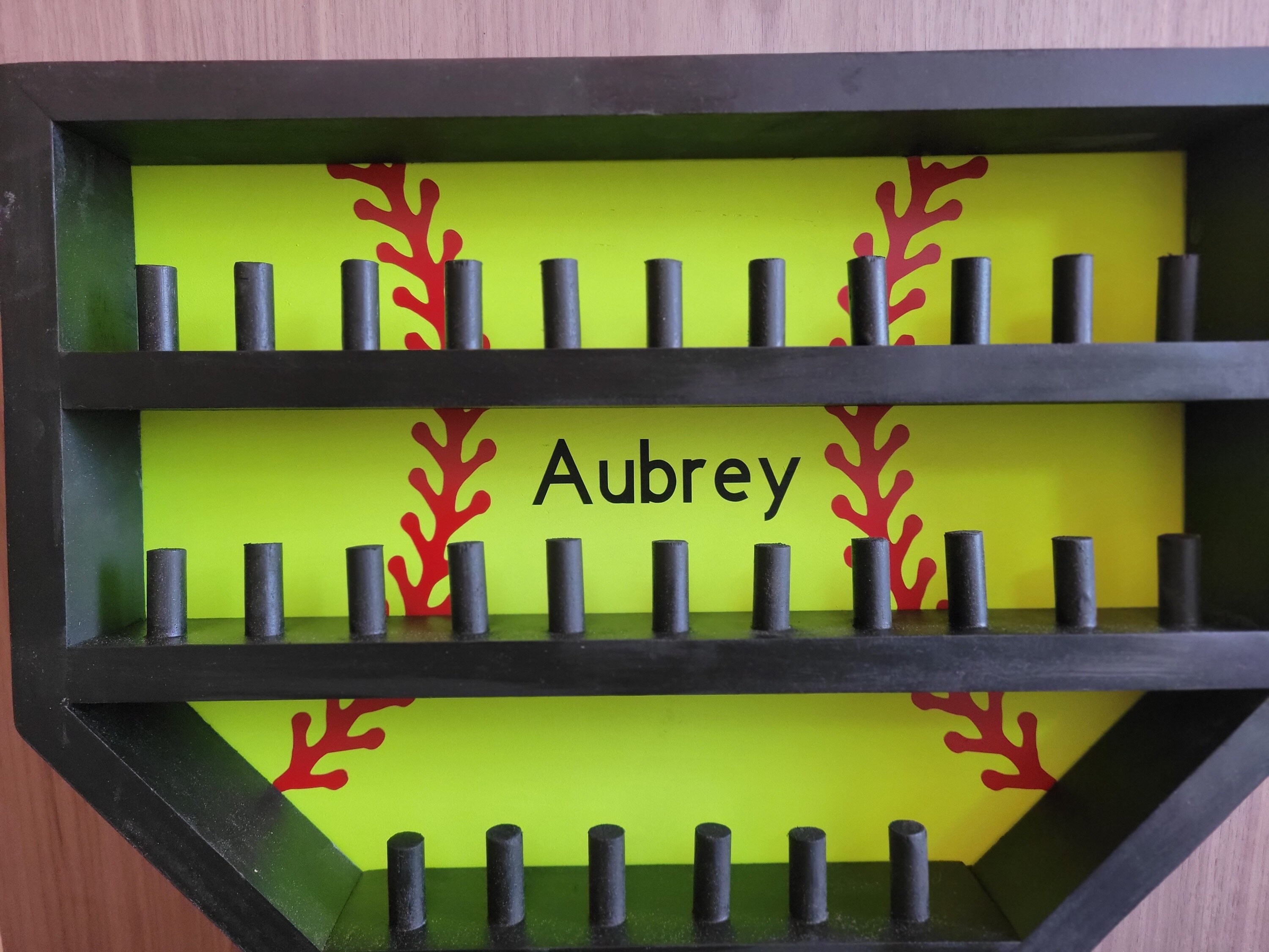 Custom Softball Ring Homeplate Display Case Custom Baseball - Etsy