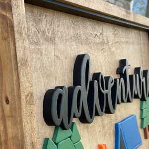 Wooden Adventure Sign, Camping Bedroom Decor, Camping Nursery Decor ...