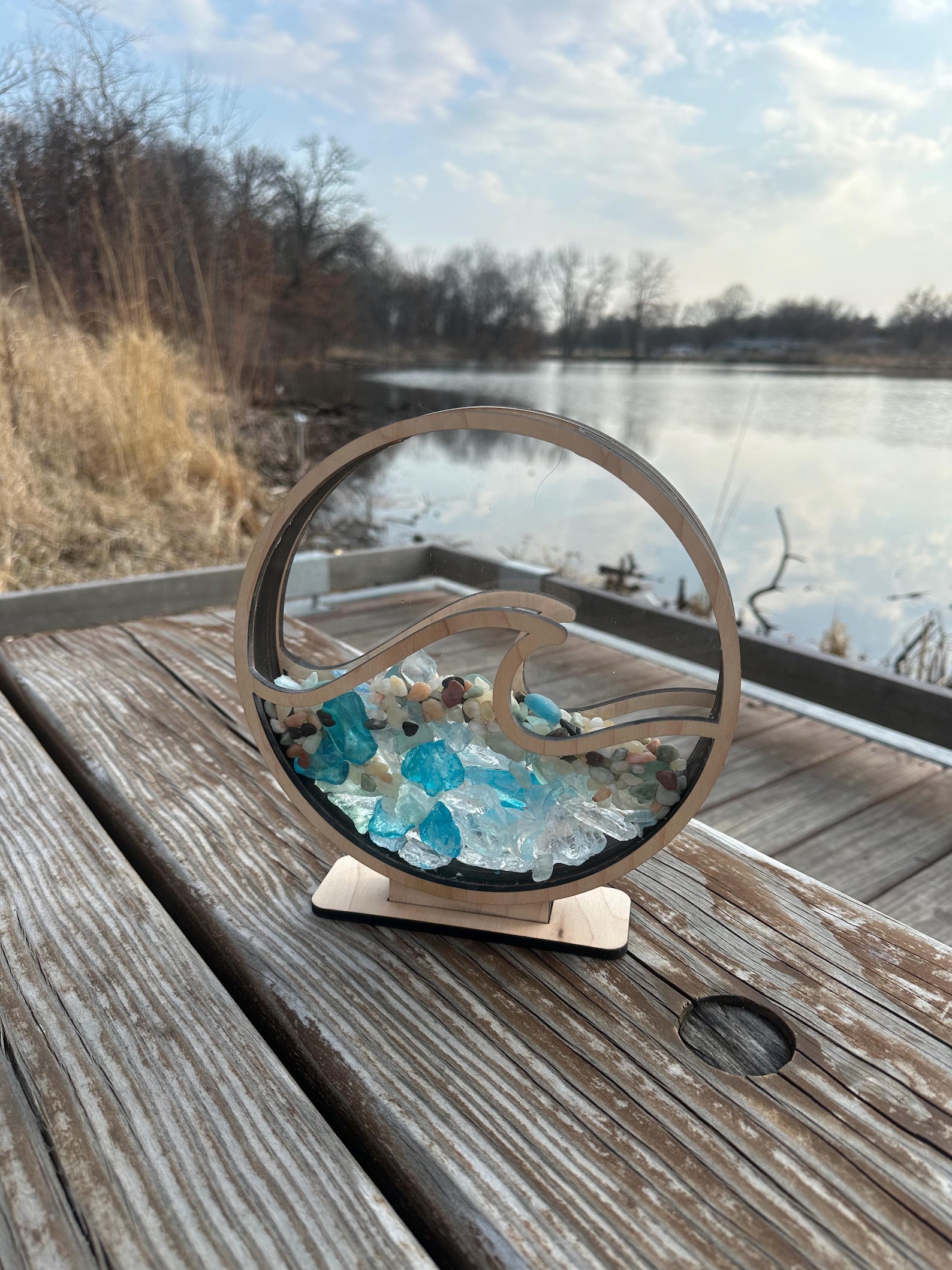 Sea Glass Display Box | Sea Glass Display Case | Shell Display | Rock ...