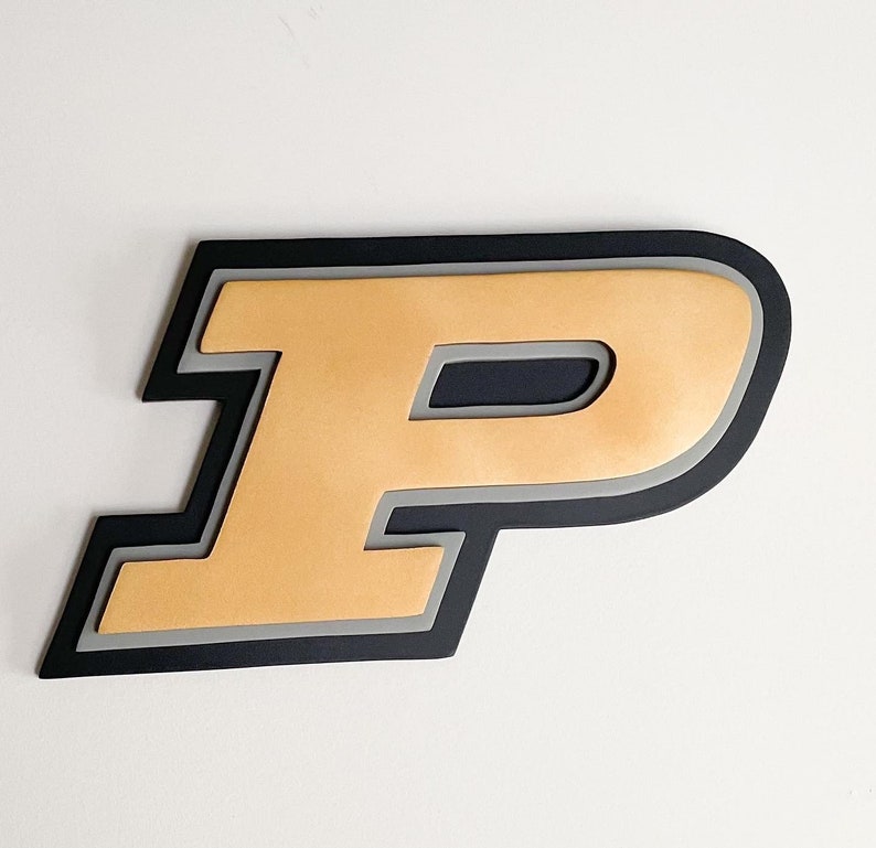 Purdue Logo Wall Decor Custom College Logo Gift for Purdue - Etsy