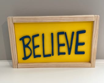 Believe Sign | Etsy