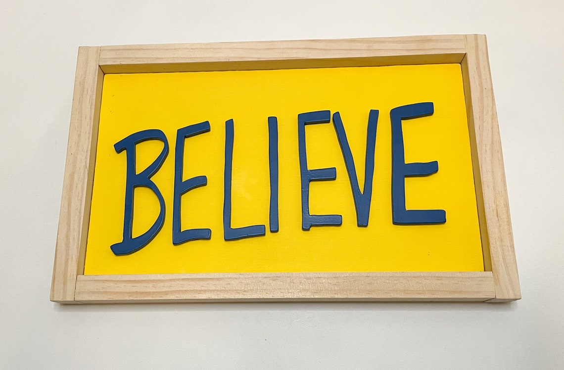 Ted Lasso Believe Sign Etsy Uk