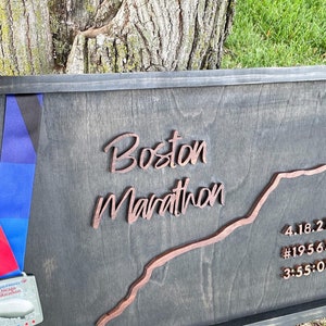 Custom Race Route Medal Display, Marathon Medal Display, Gift for ...