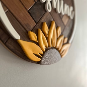 You Are My Sunshine Wooden Sign, Walnut Herringbone Sunflower Sign ...