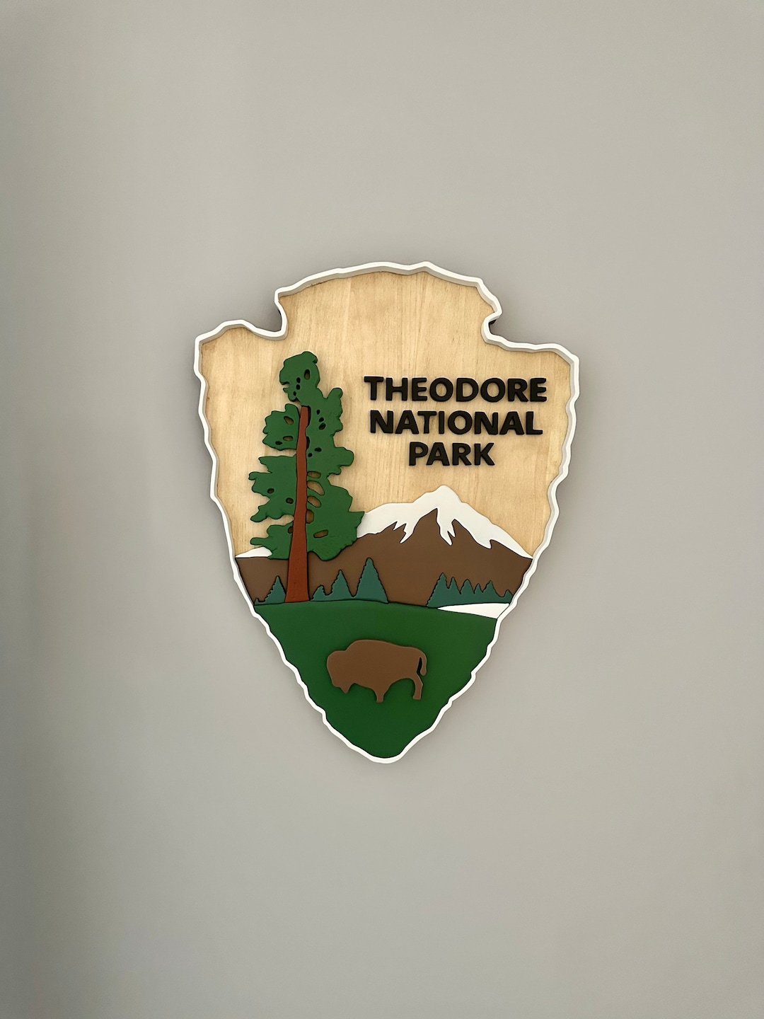 Custom National Park Name Sign, Buffalo Nursery Sign, Gift for Campers ...