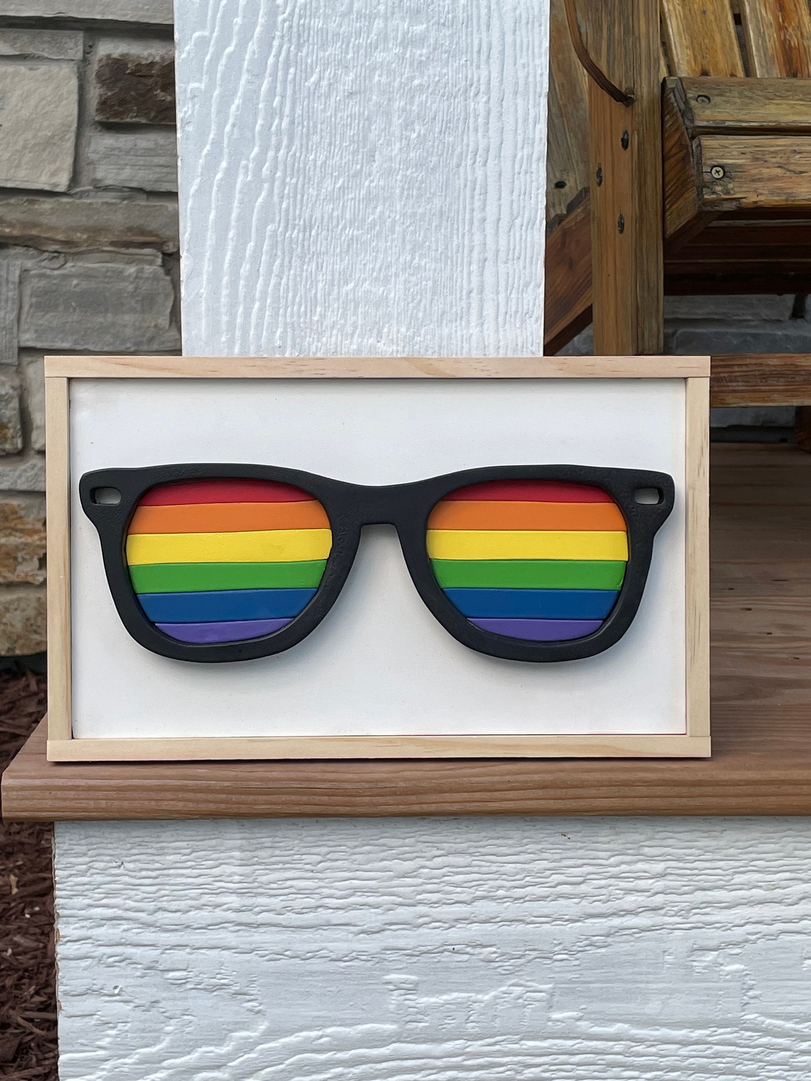 Pride Wall Art 3D Rainbow Glasses Pride Art - Etsy