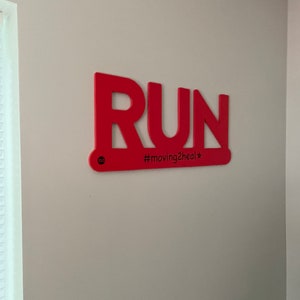 Home Gym Wall Decor Run Sign, Gift for Runner, Workout Room Decor - Etsy