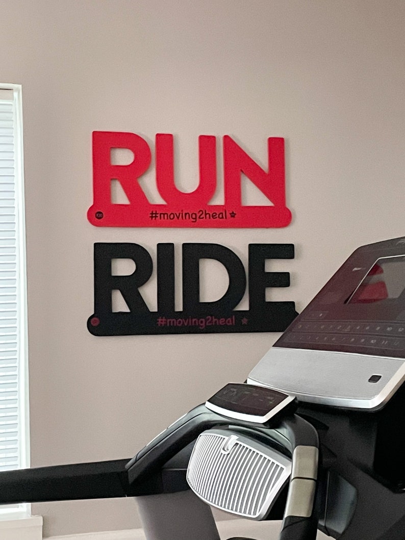 Home Gym Wall Decor Run Sign Gift for Runner Workout Room - Etsy