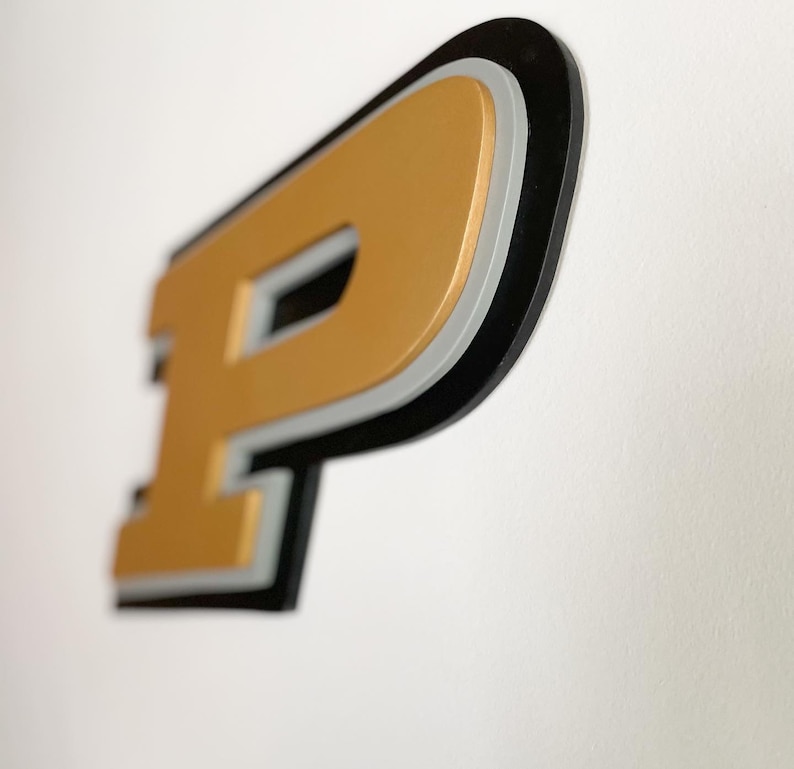 Purdue Logo Wall Decor Custom College Logo Gift for Purdue - Etsy
