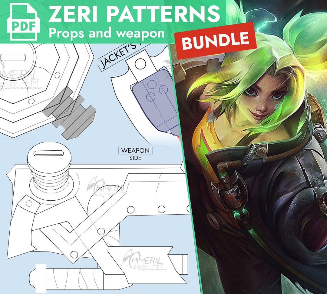 BUNDLE Zeri Patterns - League of Legends Inspired - PDF Pattern and ...
