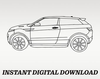 Range Rover Evoque (2019) Silhouette Vector File - Etsy