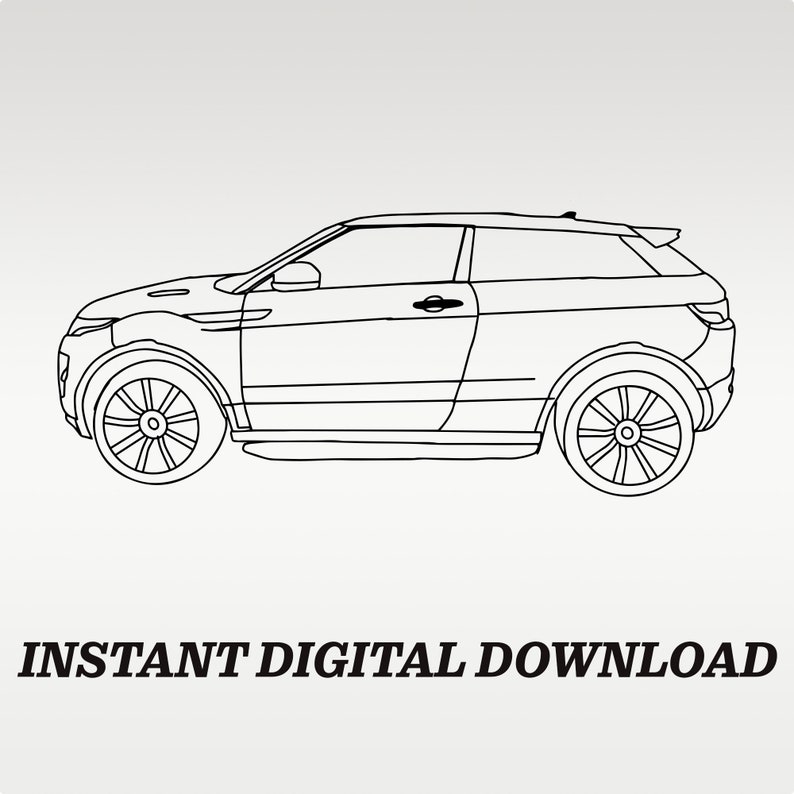 Range Rover Evoque Svg File - Etsy