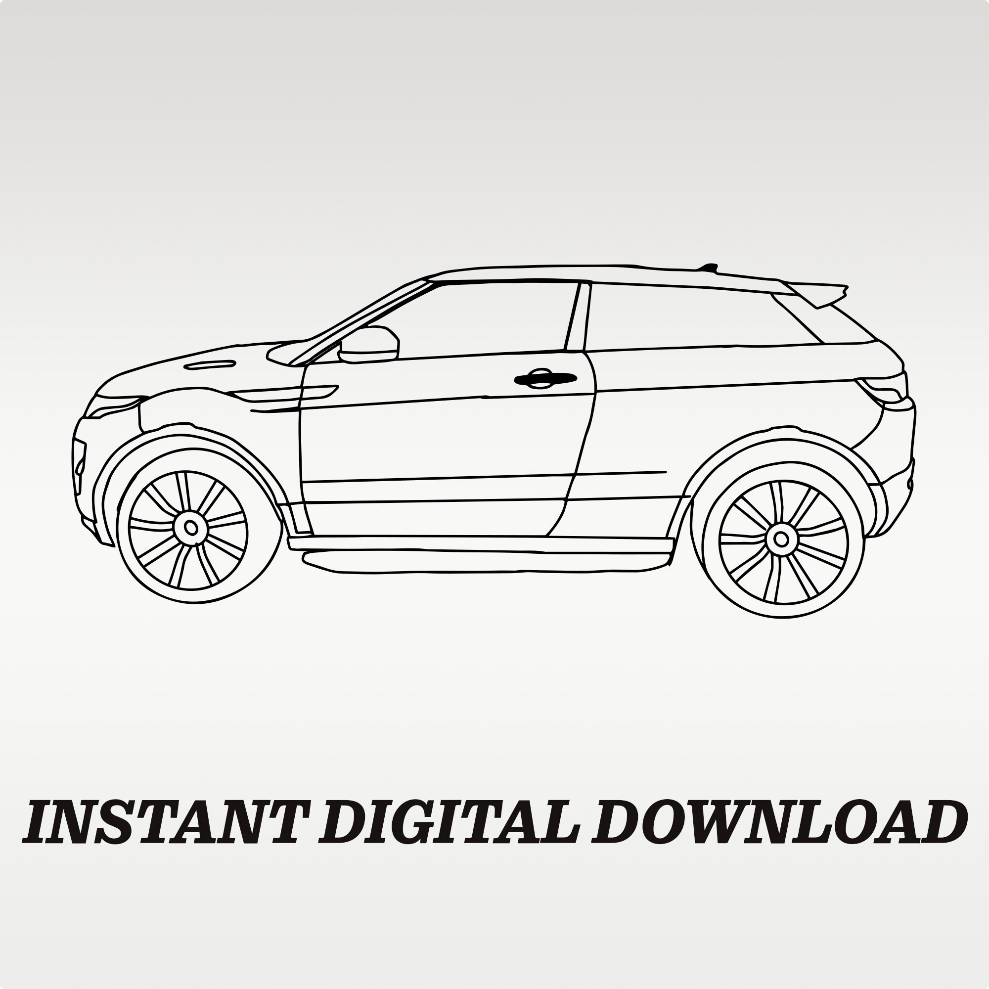 Range Rover Evoque Svg File - Etsy