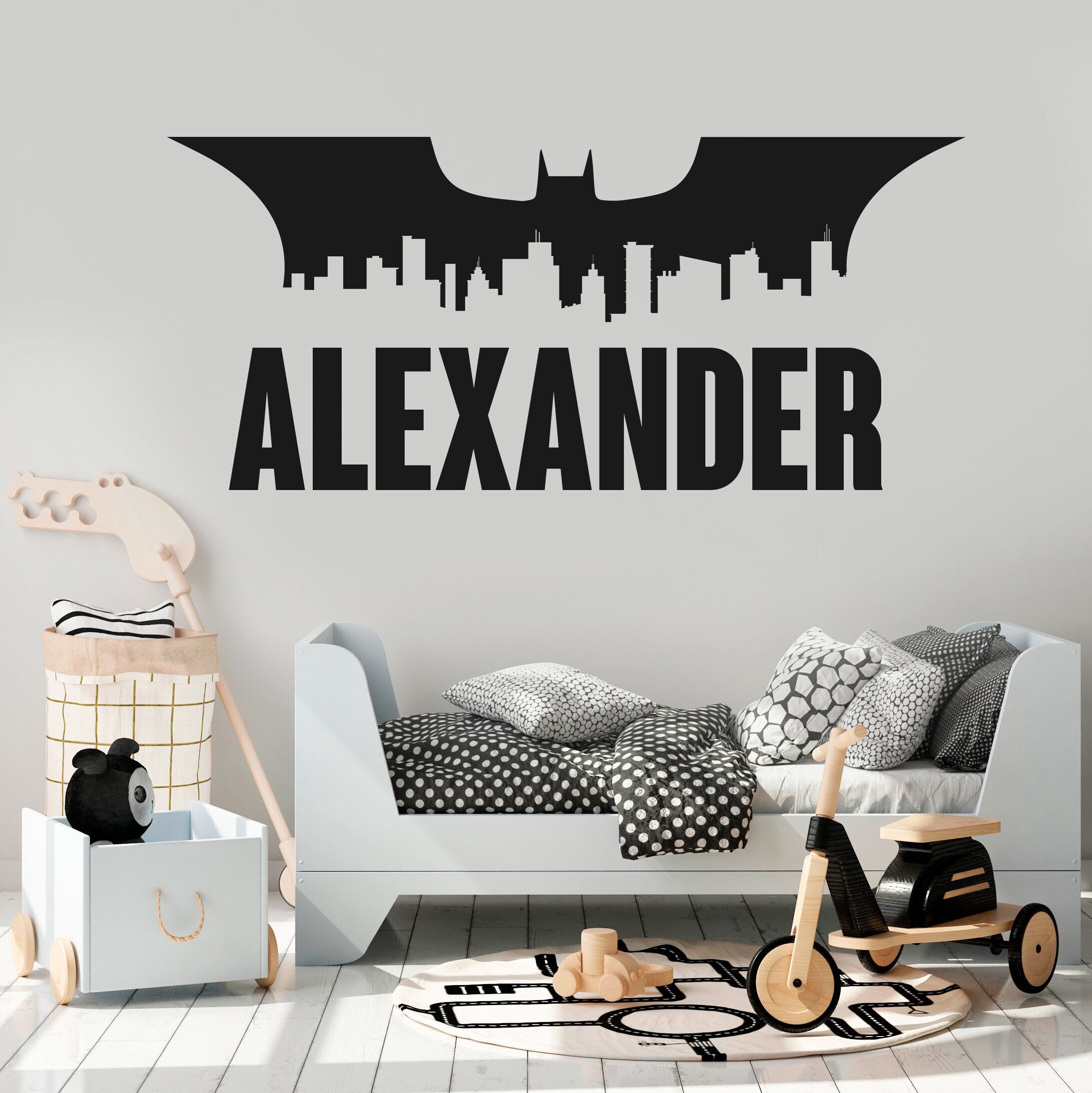 Custom Bat Wings Name Wall Decal Personalized Bat Wings Name - Etsy