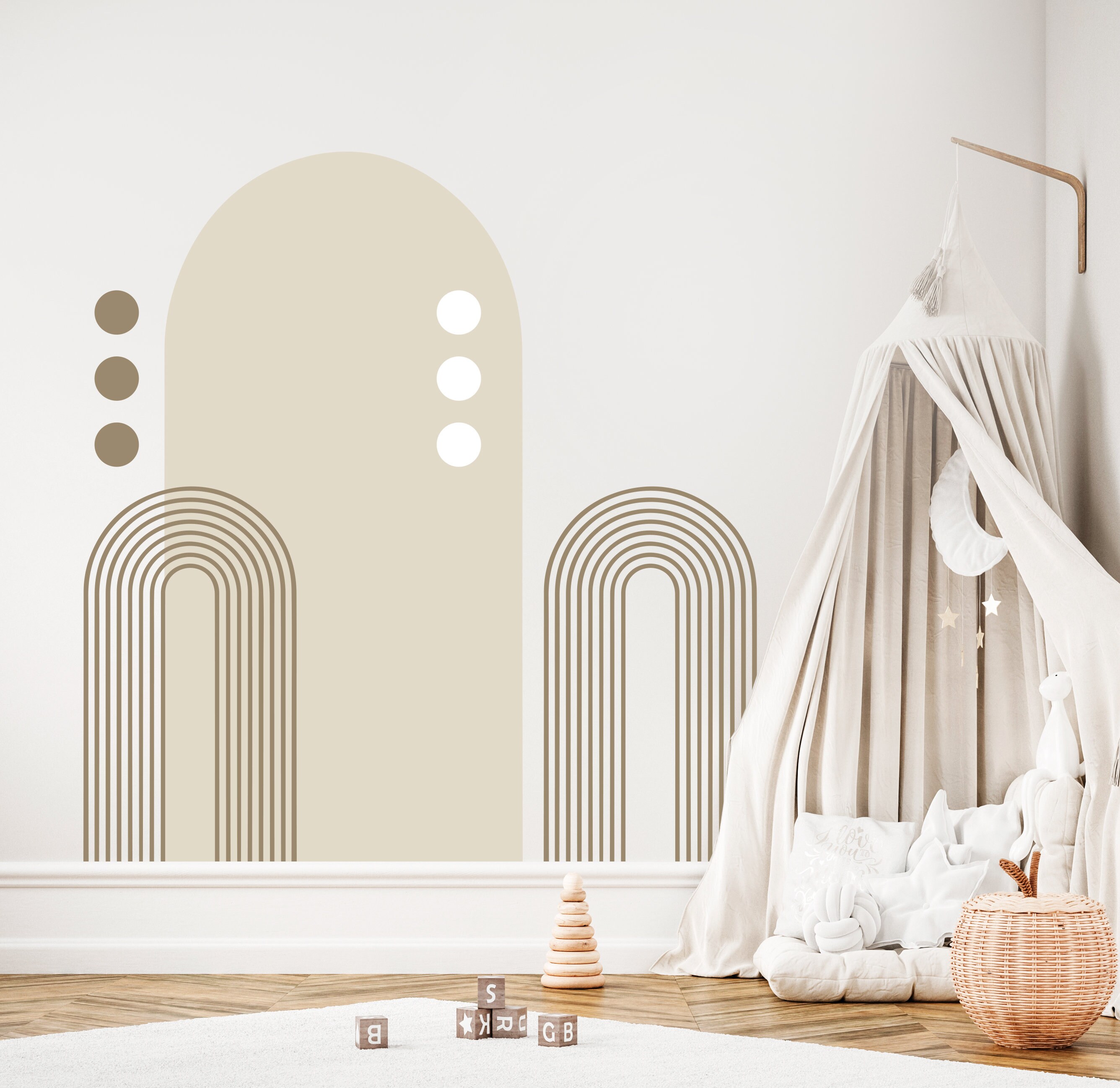 Abstract Wall Decal, Living Room Vinyl Wall Decal, Family Room Abstract ...