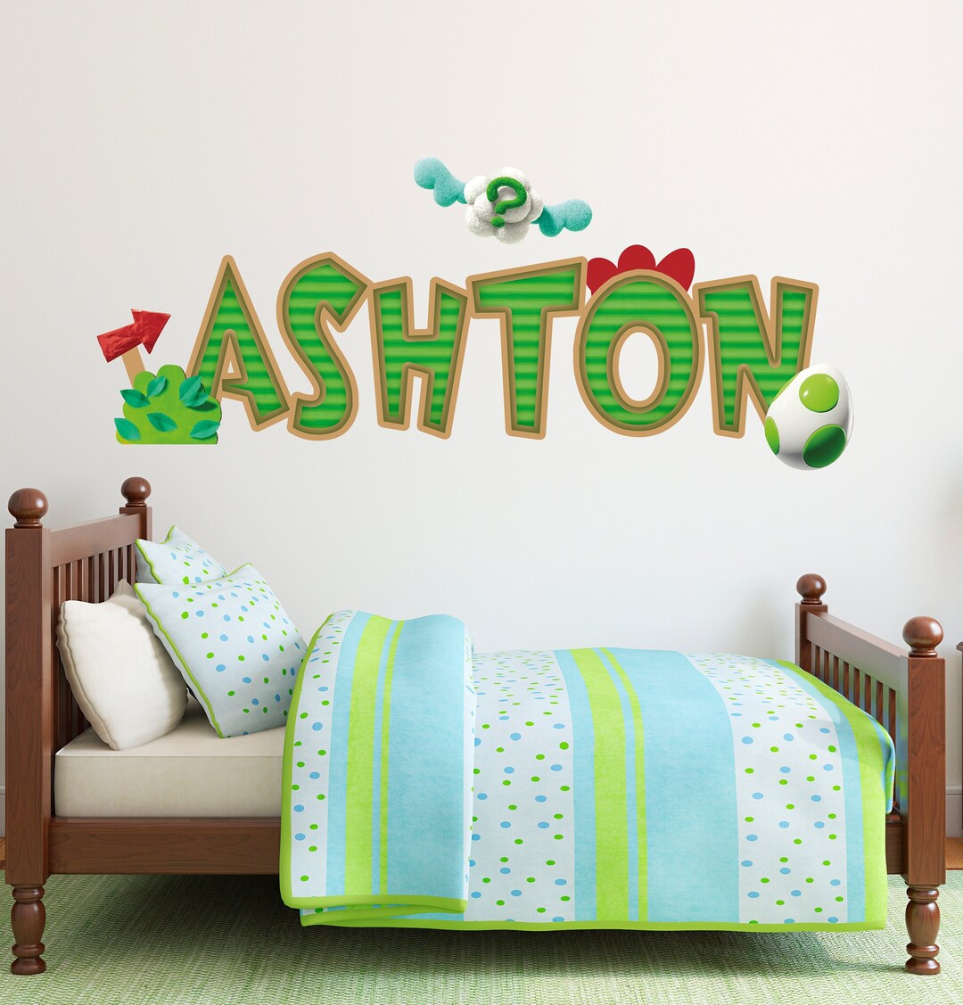 Custom Dino Name Wall Decal, Personalized Dino Name Vinyl Decal ...