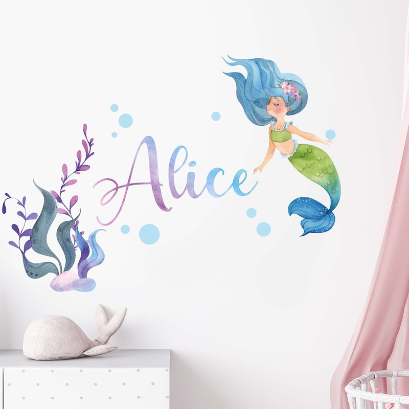 Mermaid Name Decal - Etsy