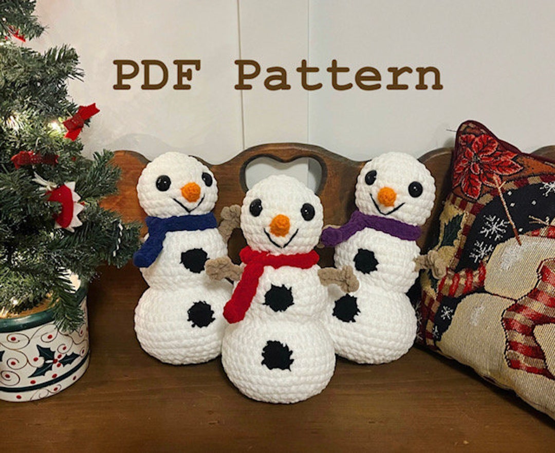 Crochet Snowman Plush Pattern: Kawaii Winter Toy (PDF Pattern) - Etsy