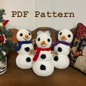Crochet Snowman Plush Pattern: Kawaii Winter Toy (PDF Pattern) - Etsy