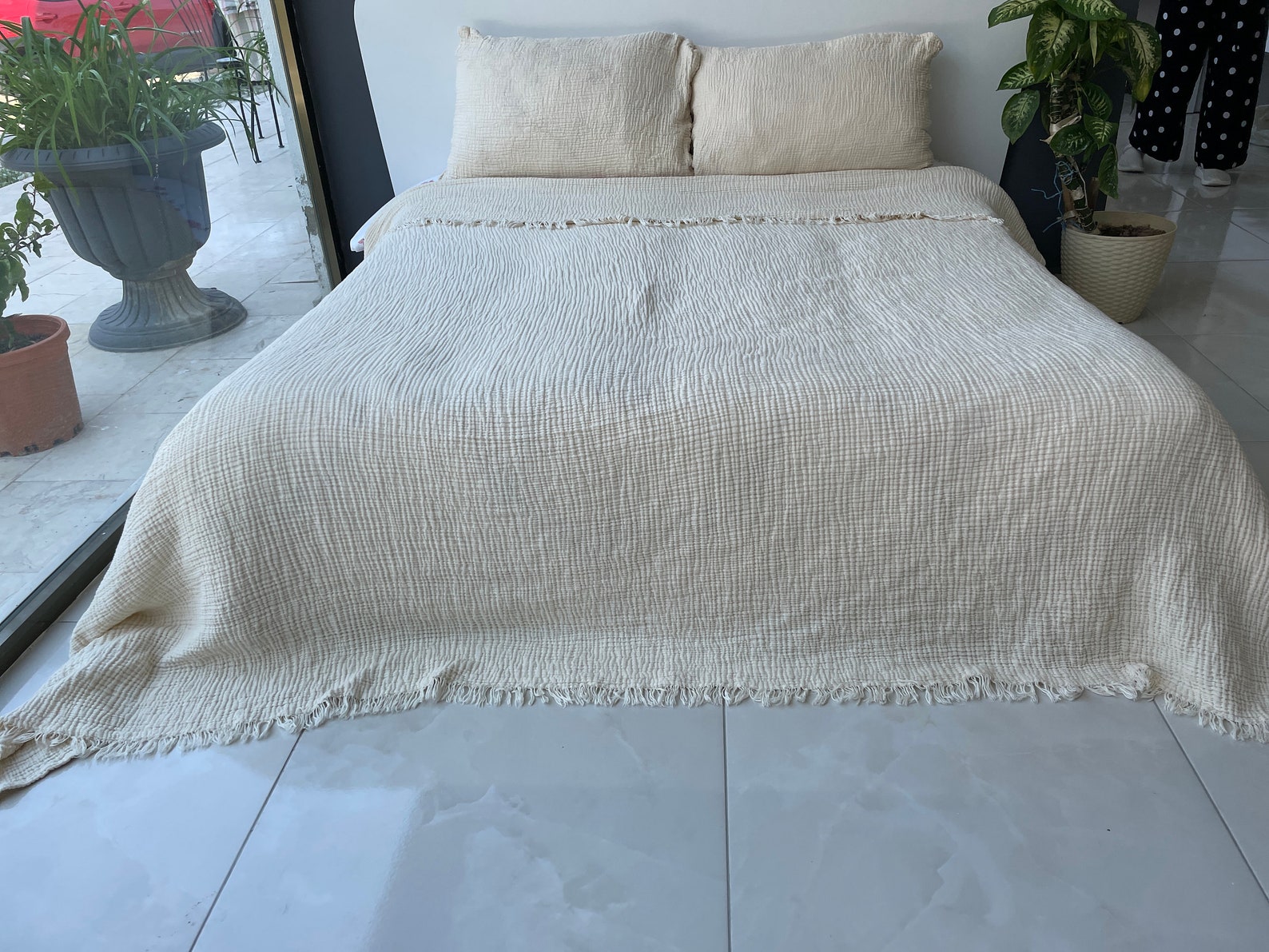 100% Cotton Muslin Bedspread 4 Layers Throw Blanket Extra - Etsy