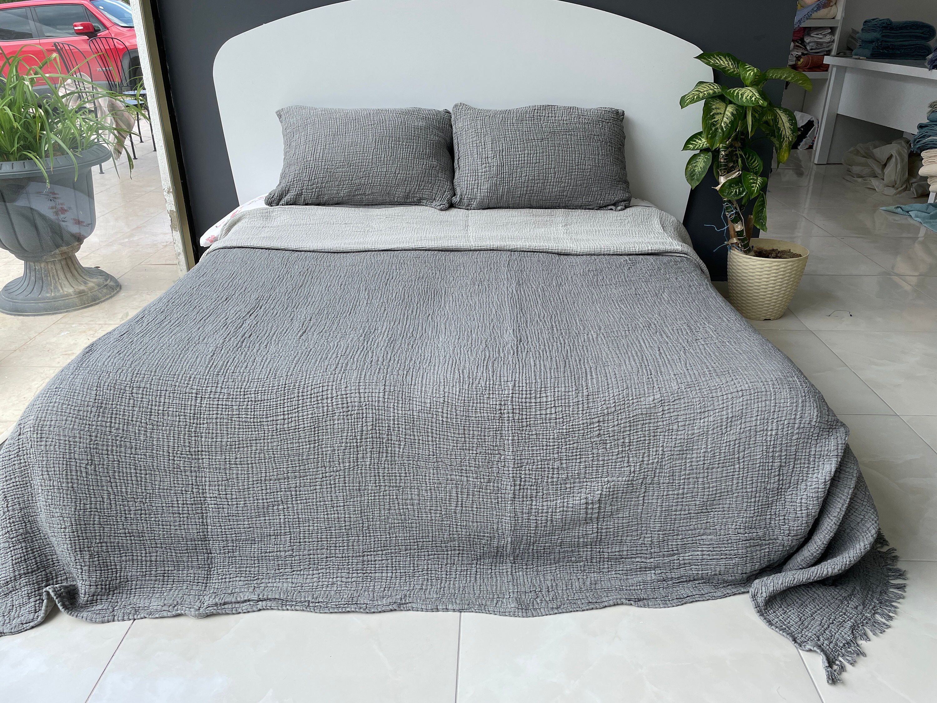 100% Cotton Muslin Bedspread 4 Layers Throw Blanket Extra - Etsy