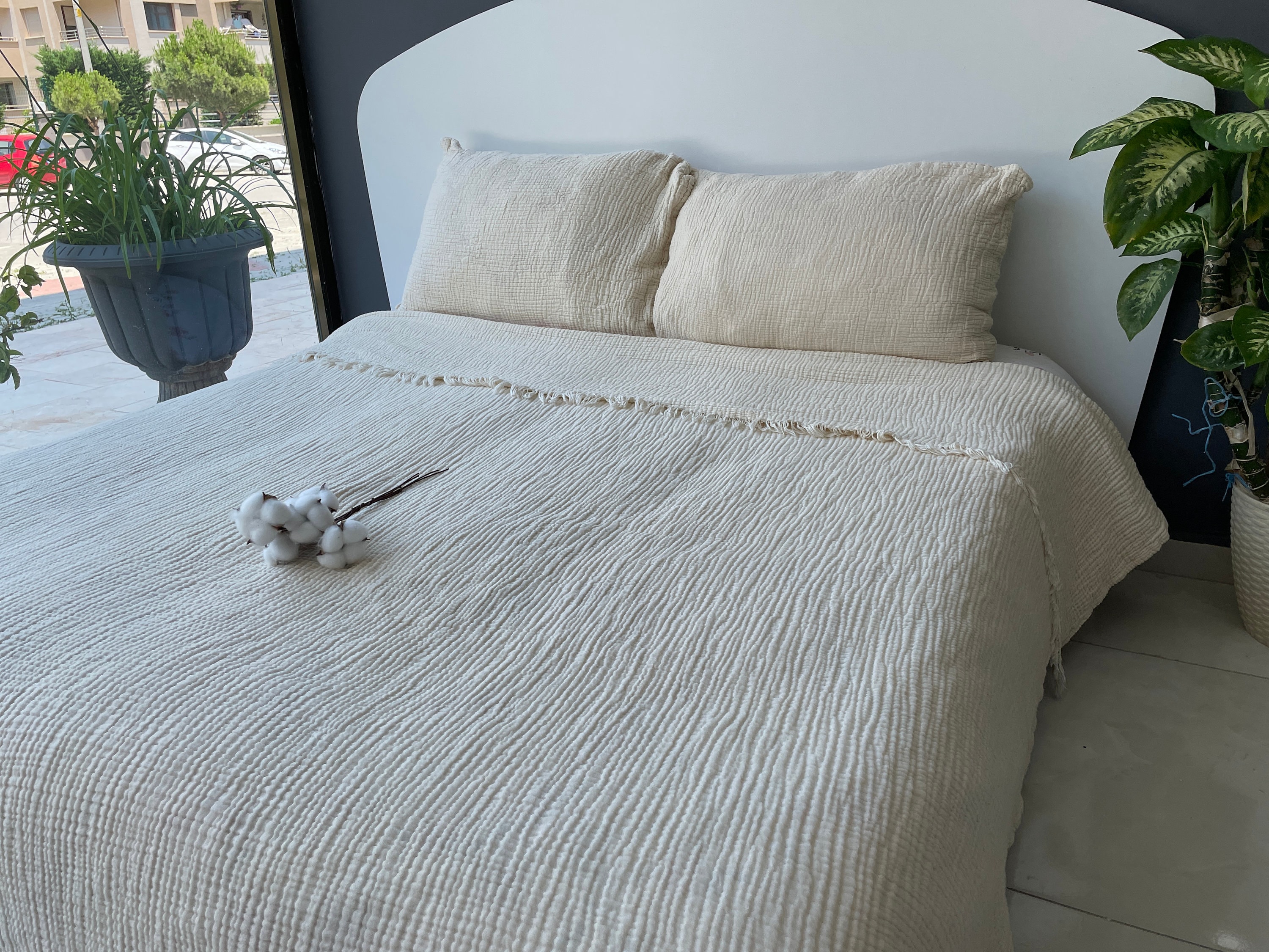 100% Cotton Muslin Bedspread 4 Layers Throw Blanket Extra - Etsy