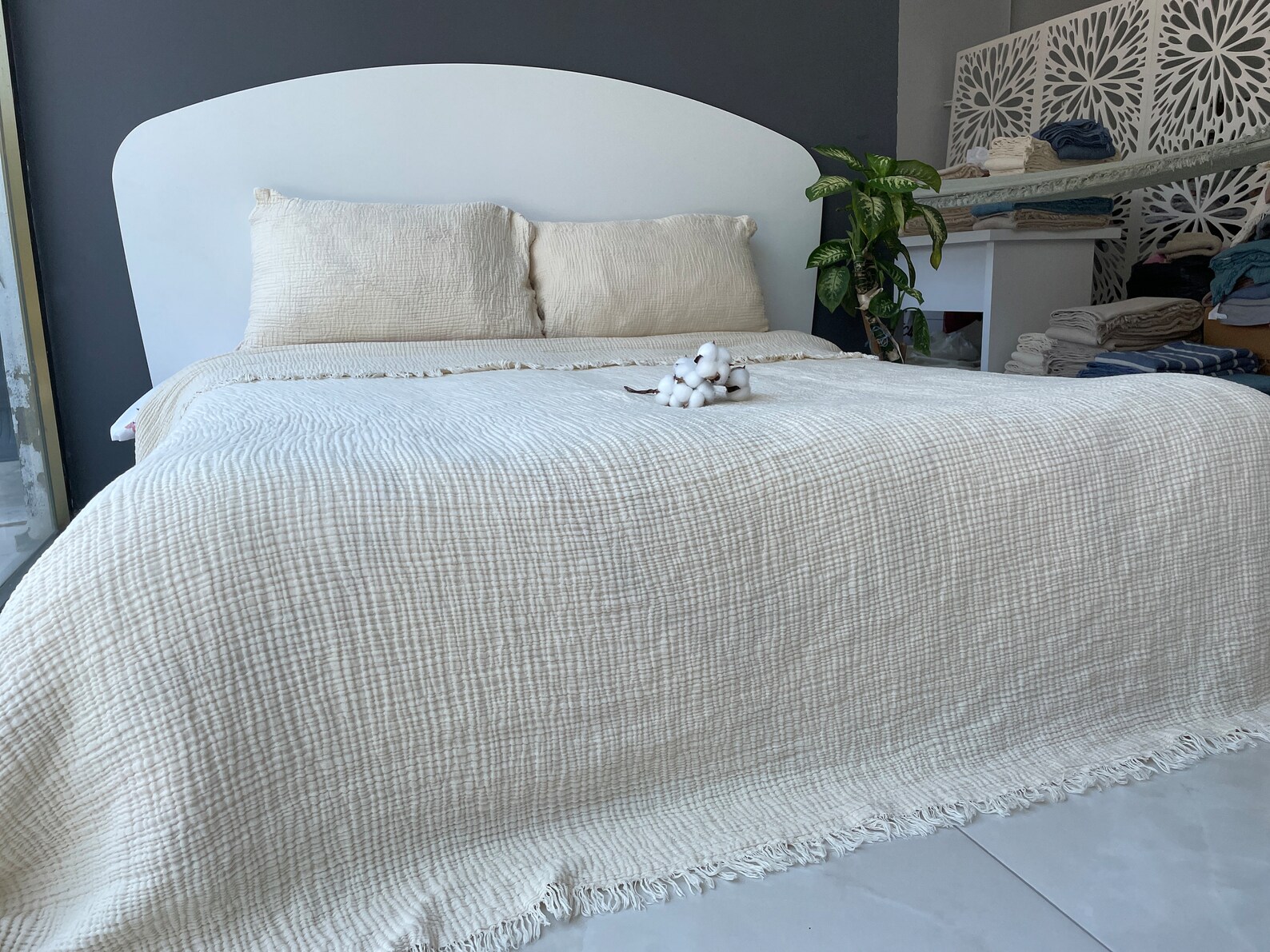 100% Cotton Muslin Bedspread 4 Layers Throw Blanket Extra - Etsy