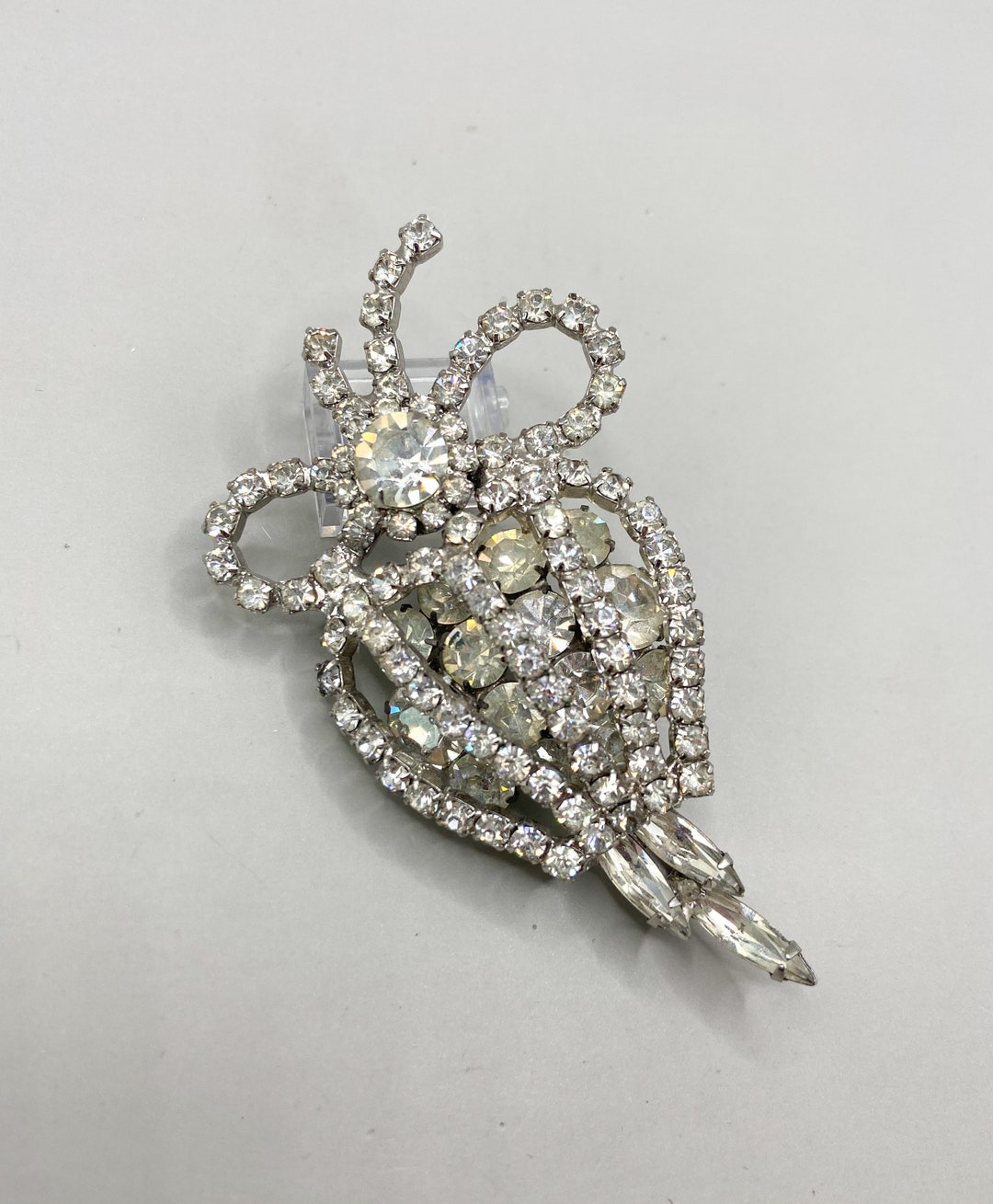 Vintage Juliana D&E Clear Rhinestones Two Layers Sparking Brooch - Etsy