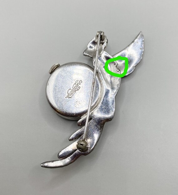 Vintage Imperial Swiss Lapel Watch Brooch Pin with Co… - Gem