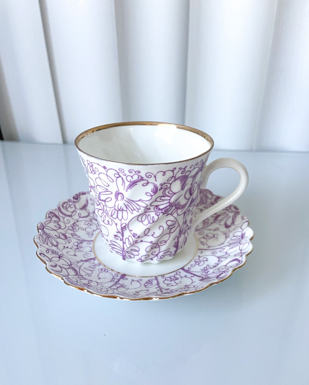 Lomonosov Porcelain Factory LFZ Coffee Cup and Saucer garden - Etsy