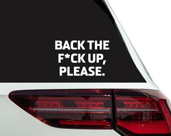 Back up Car Sticker - Etsy