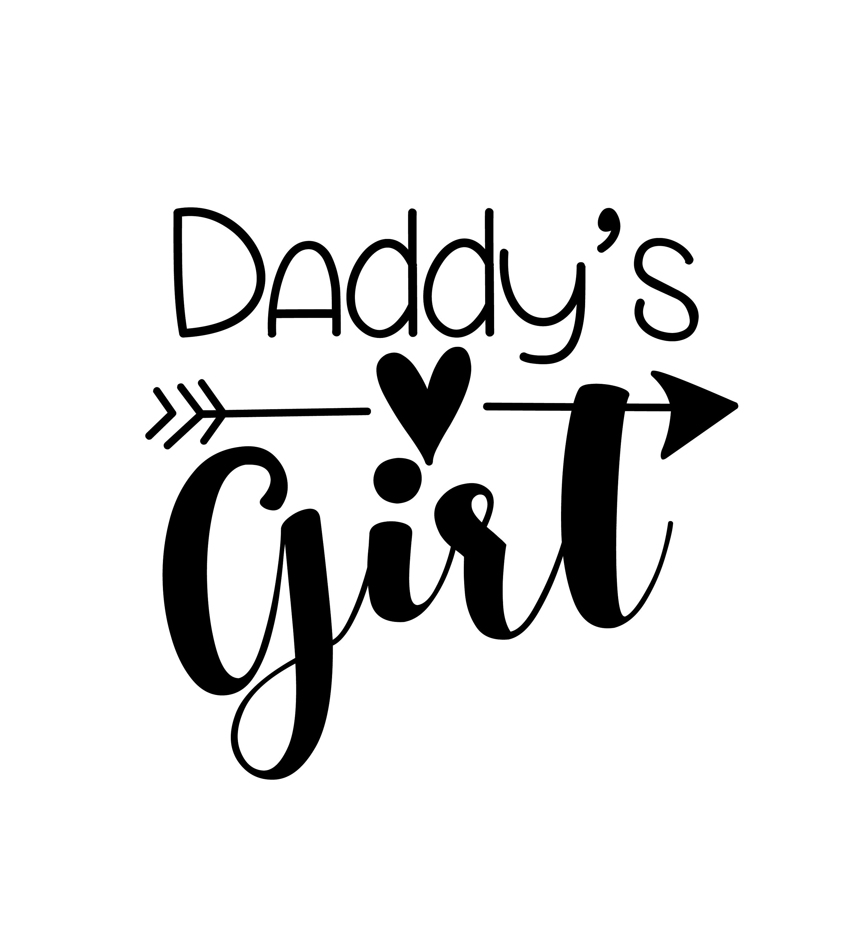 Daddys Girl Svg Instant Download Svg Png Eps Dxf Pdf Digital