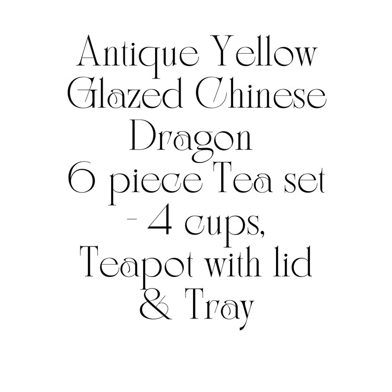 6 Piece Antique Chinese Dragon Tea Set - Etsy