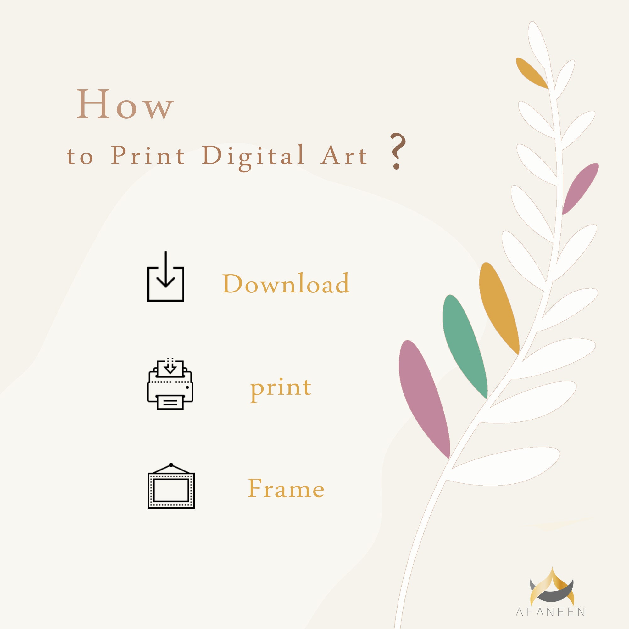 Islamic Wall Art Printable, Digital Prints Download , Alhamdulillah ...