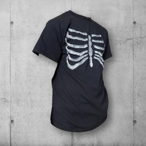 Punk Rock Skeleton Rib Cage Black T Shirt - Etsy
