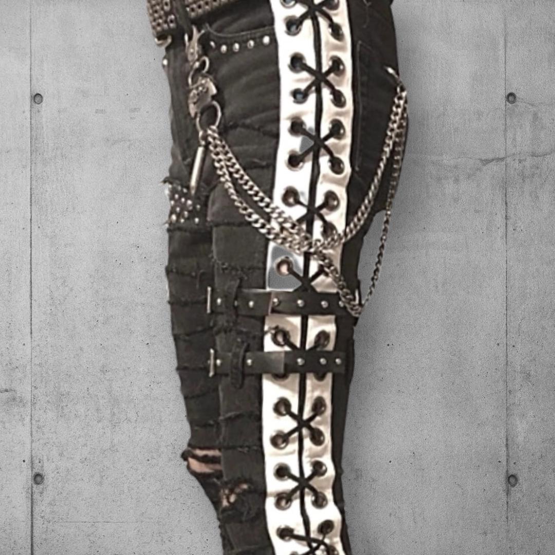 Men’s Blackout Gothic/punk Rocker Jeans - Etsy